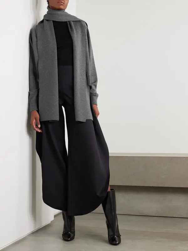 Alaïa Layered Wool Cardigan