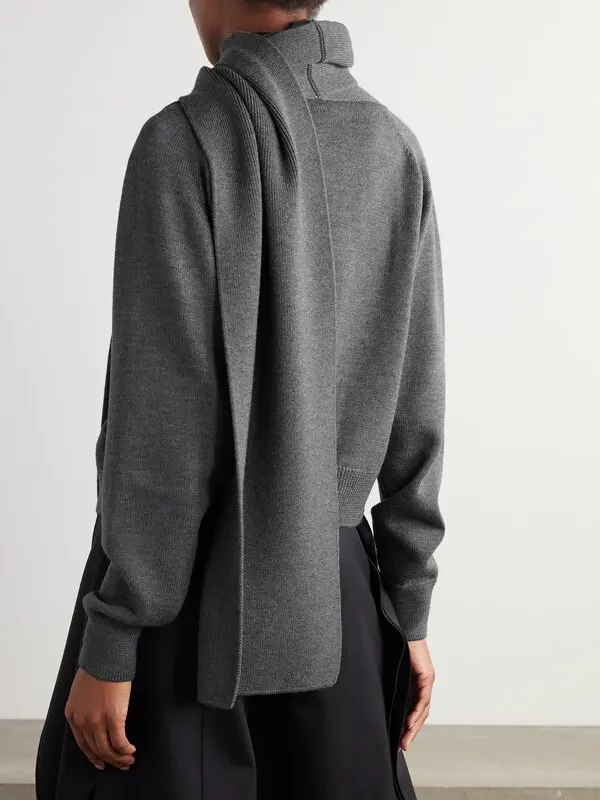 Alaïa Layered Wool Cardigan