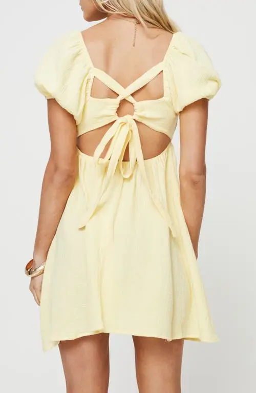 strapless open back dress Ruffled Backless Halterneck Maxi Dress in Lemon Yellow - 12 main image 1