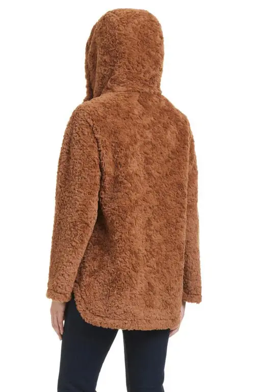 Sanctuary Textured Faux Fur Hooded Jacket