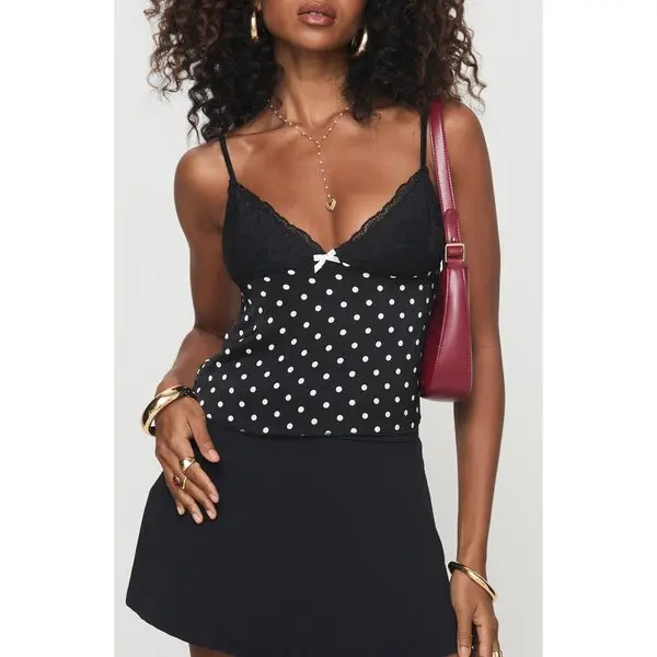 Princess Polly Castien Polka Dot Camisole