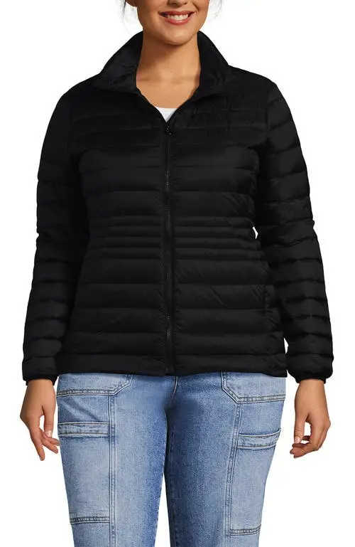 LANDS' END Wanderweight Ultralight Packable Down Jacket - Black
