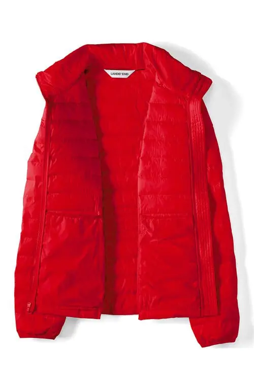 LANDS' END Wanderweight Ultralight Packable Down Jacket - Bright Cherry