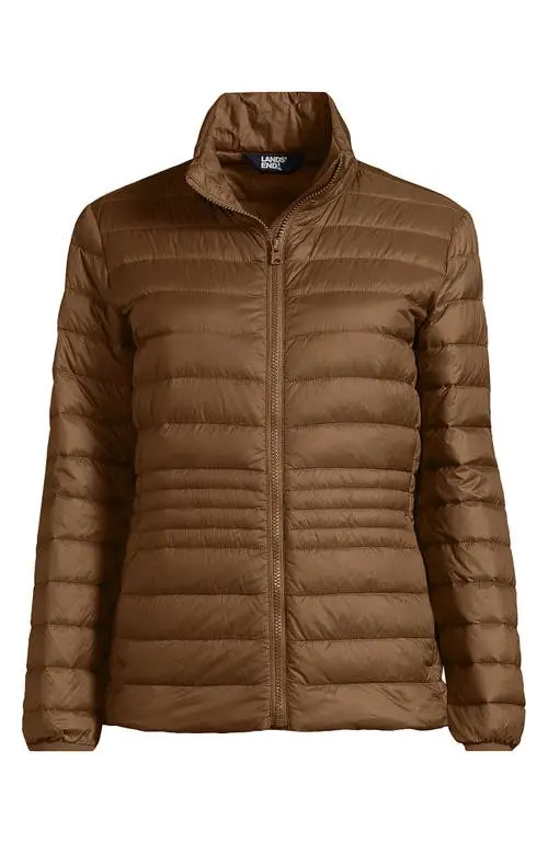 LANDS' END Wanderweight Ultralight Packable Down Jacket - Light Carob