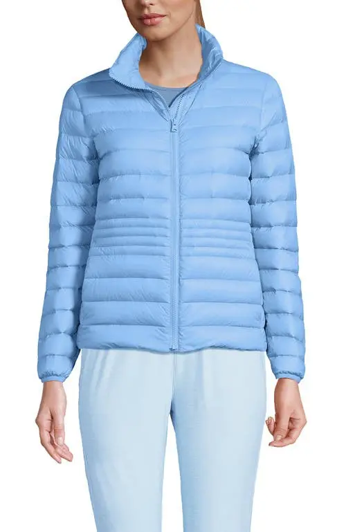 LANDS' END Wanderweight Ultralight Packable Down Jacket - Opal Blue