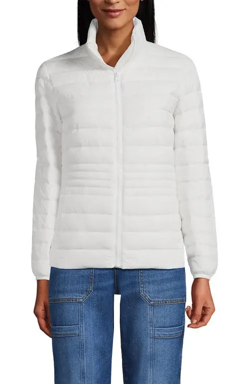 LANDS' END Wanderweight Ultralight Packable Down Jacket - White