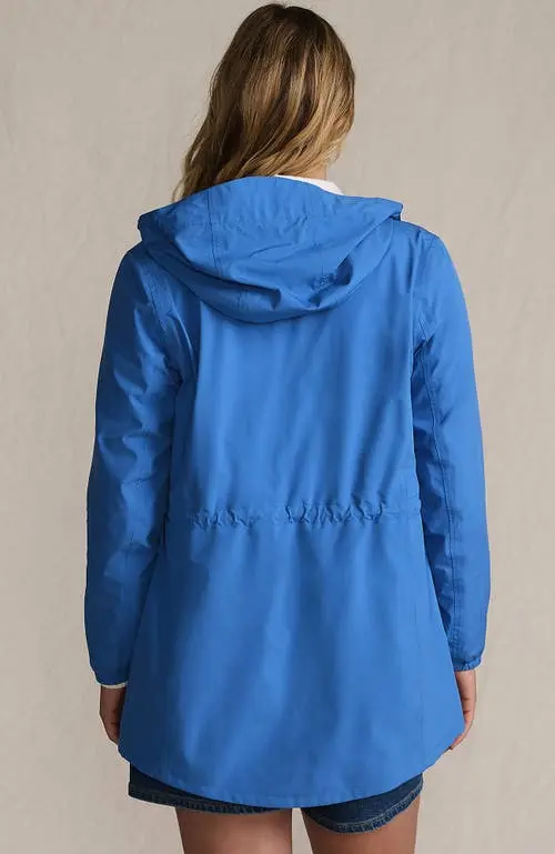 LANDS' END Squall Packable Waterproof Raincoat - Muted Cobalt Blue