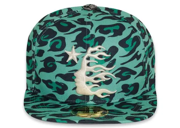 HELLSTAR Cheetah Print Snapback Hat - Green