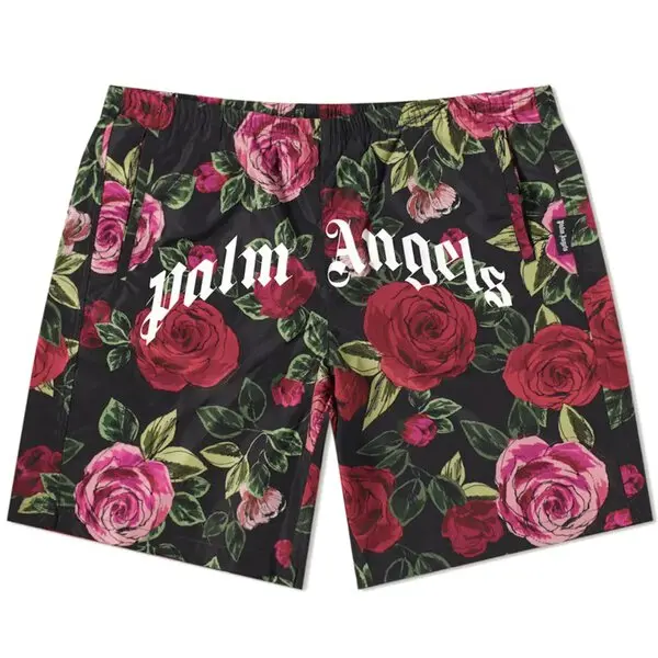 Palm Angels X End Allover Rose Swim Shorts - Red