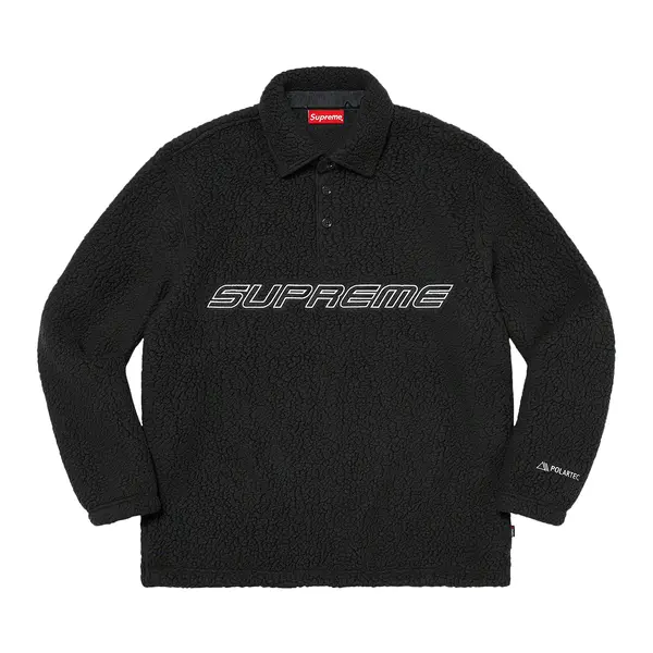 Supreme X Polartec Long-sleeve Polo - Black