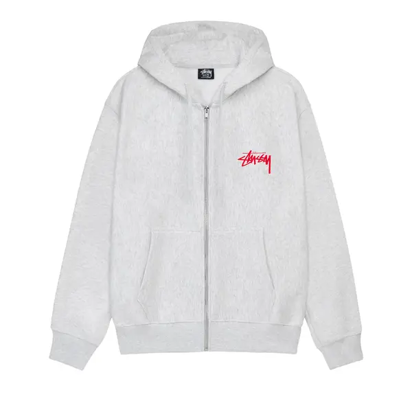 StÜssy Skate Tough Zip Hoodie 'ash Heather - Grey