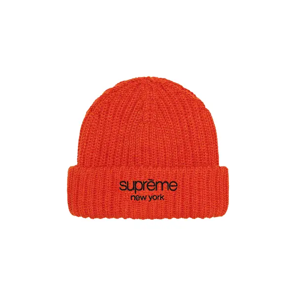 Supreme Ribbed Beanie - Orange