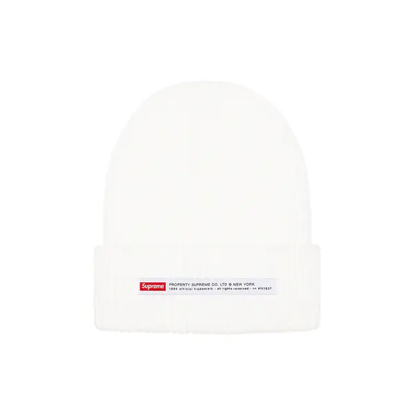 Supreme Property Label Beanie - White