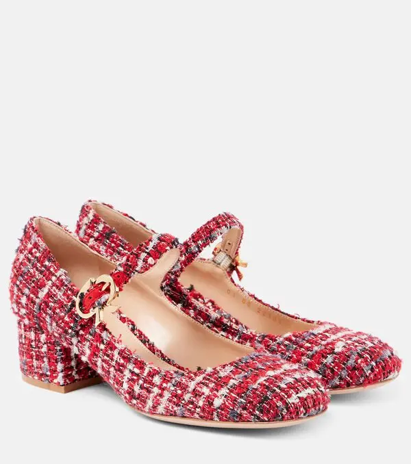 GIANVITO ROSSI Mary Jane Pumps - Red