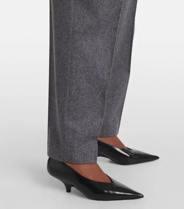 TOTEME Low-rise Wool-blend Flannel Straight Pants
