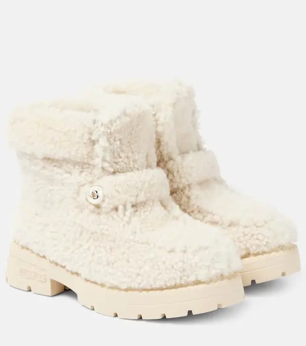 JIMMY CHOO Shea Shearling Ankle Boots