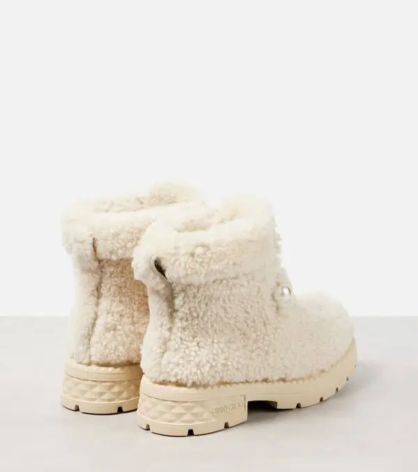 JIMMY CHOO Shea Shearling Ankle Boots