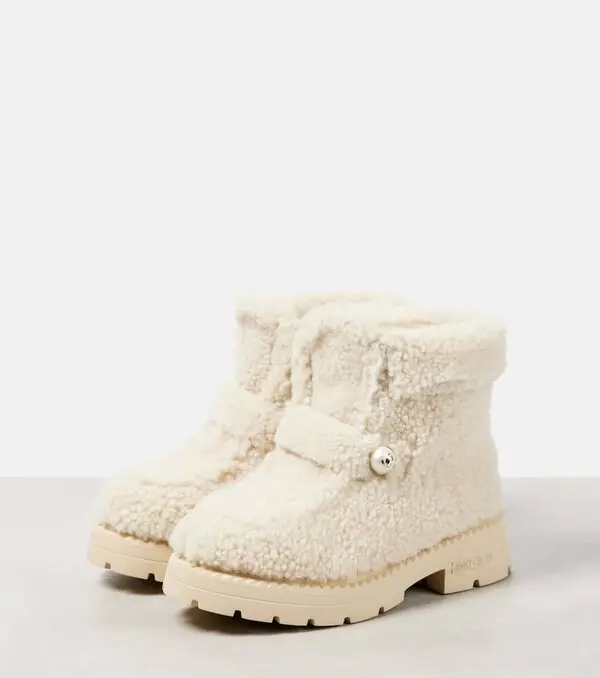 JIMMY CHOO Shea Shearling Ankle Boots
