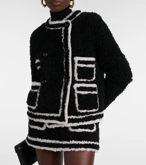 BLANCHA Shearling Double-breasted Jacket