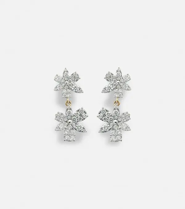 STONE AND STRAND Grand Magnolia Diamond Drop Earrings - Gold