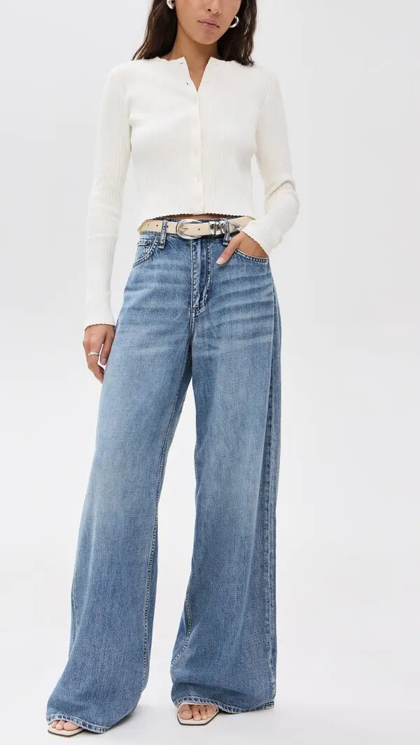 Rag & Bone Featherweight Sofie High-rise Wide-leg Jeans - Beverly