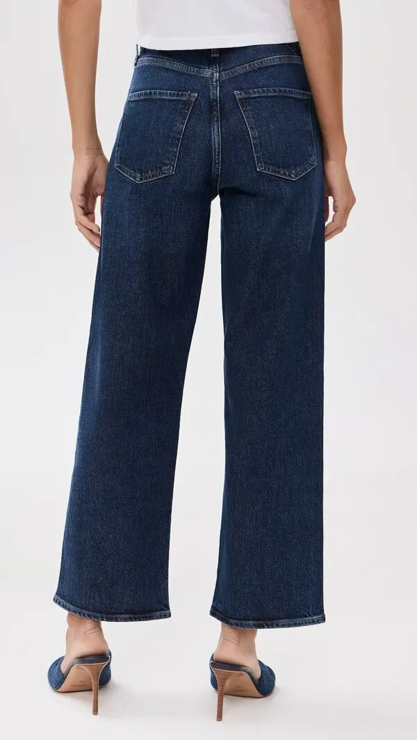 AGOLDE Ren High-rise Wide-leg Jeans - Echo