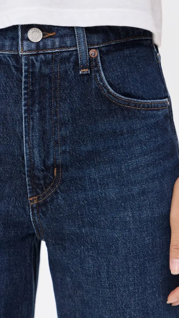AGOLDE Ren High-rise Wide-leg Jeans - Echo