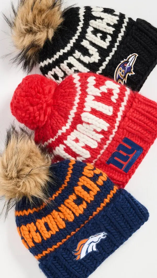 Lele Sadoughi Giants Beanie In Red - 60% Off | Editorialist display picture 1