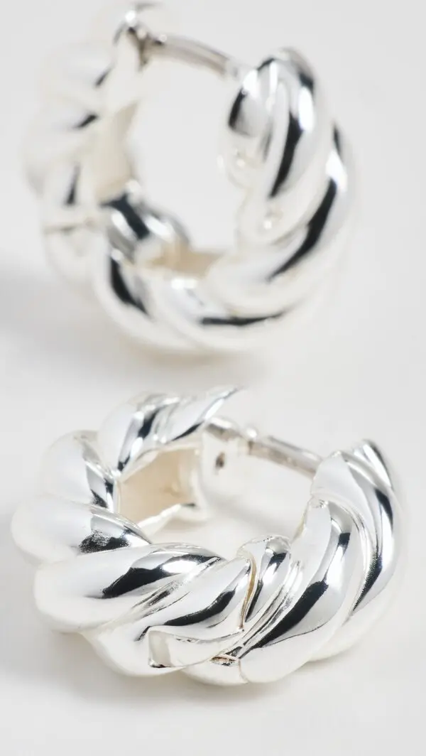 Gorjana Crew Helium Huggies - Silver Plated