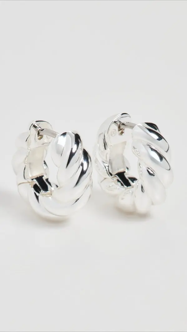 Gorjana Crew Helium Huggies - Silver Plated
