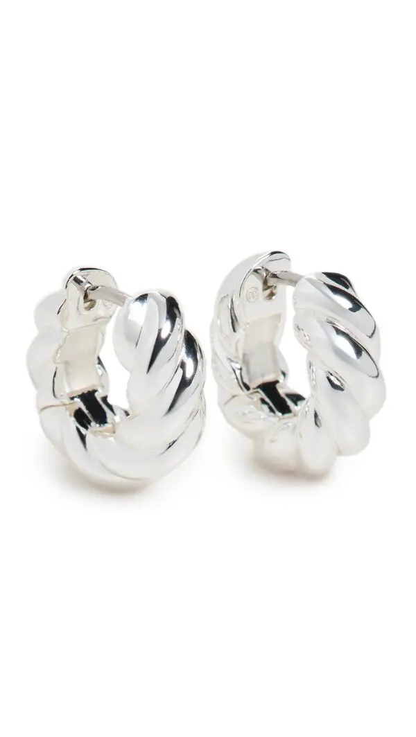 Gorjana Crew Helium Huggies - Silver Plated