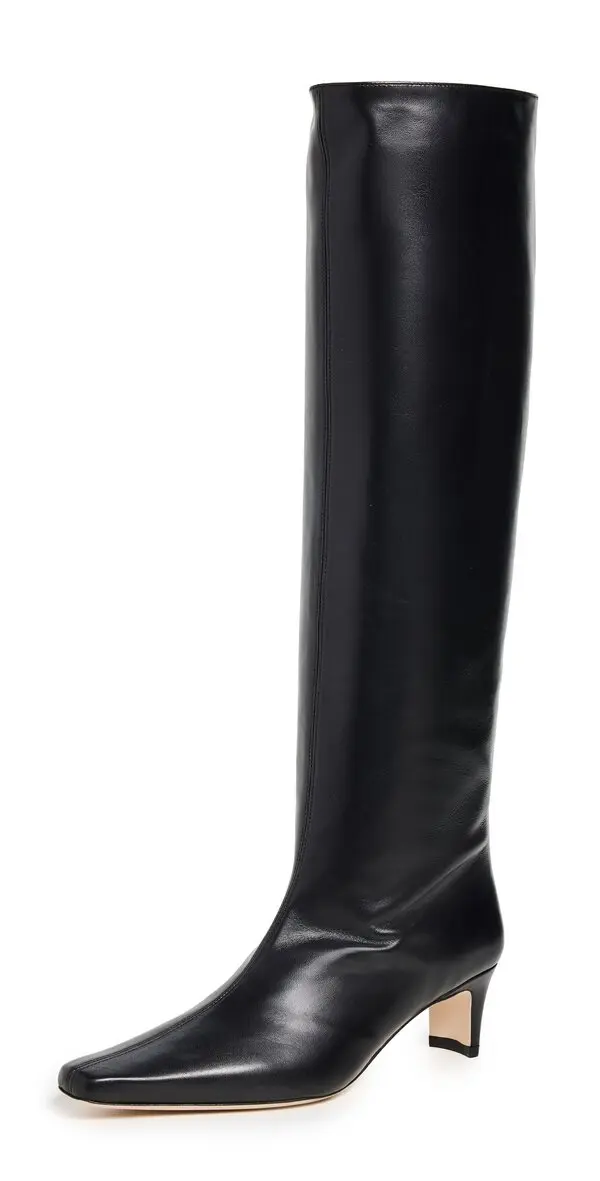 Staud Wally Leather Boots - Black