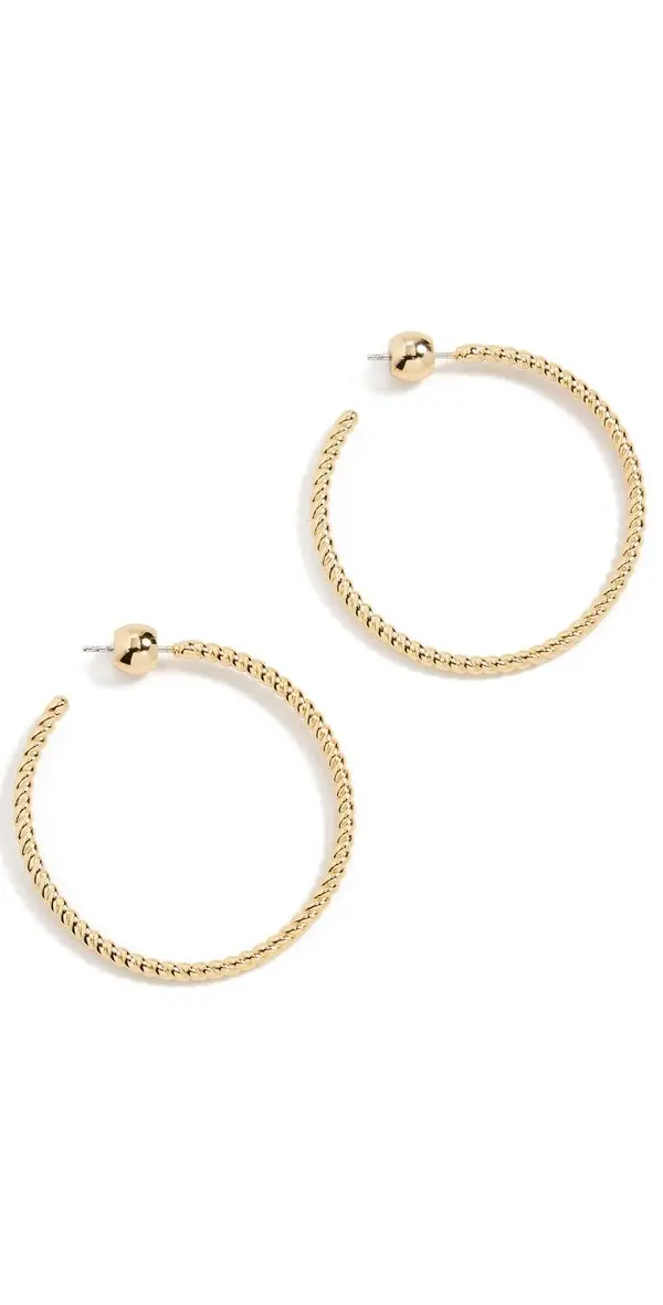 Gorjana Crew Large Hoops - Gold Plated