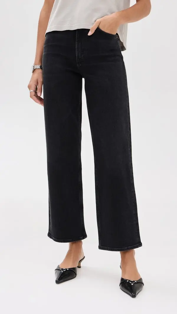 AGOLDE Ren High-rise Wide-leg Jeans - Hush