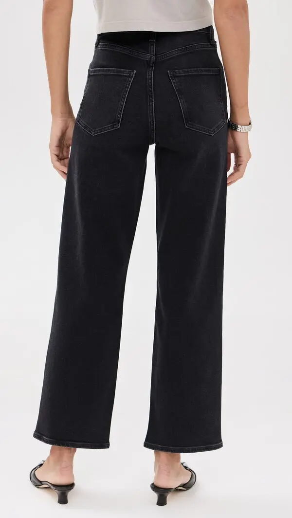 AGOLDE Ren High-rise Wide-leg Jeans - Hush