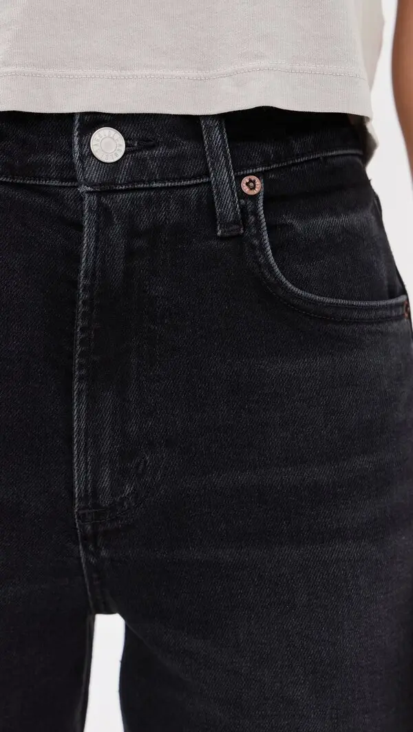 AGOLDE Ren High-rise Wide-leg Jeans - Hush