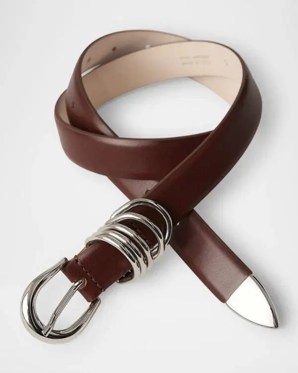 DEHANCHE Hollyhock Suede Belt - Dkbrwn