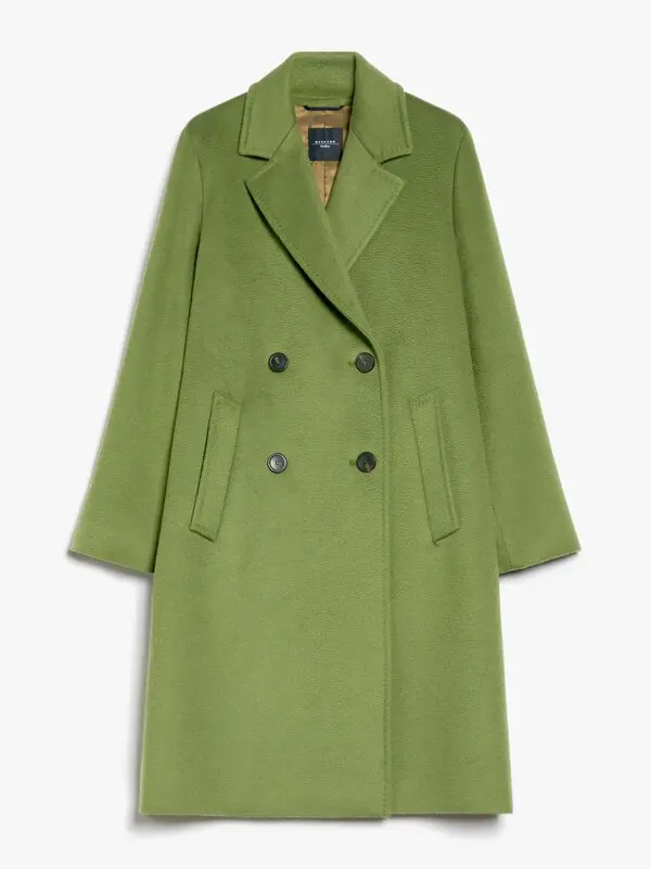 Max Mara Double-Breasted Wool Broadcloth Coat - Green | Editorialist