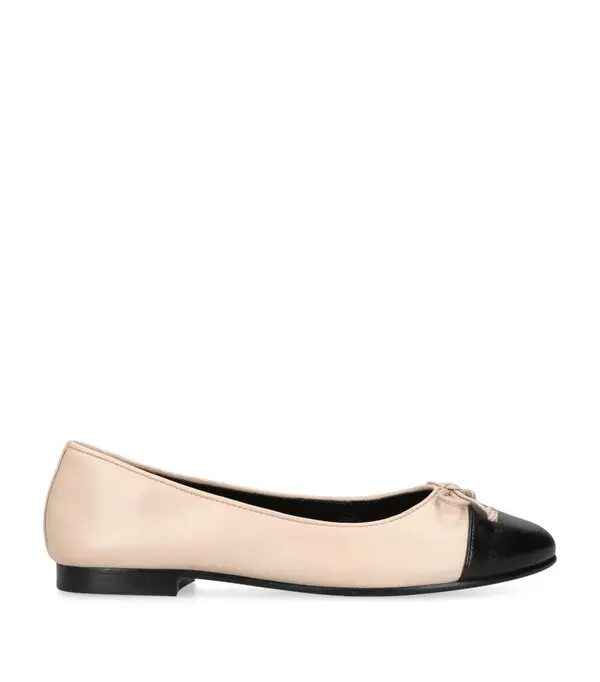 Tory Burch Leather Bow Ballet Flats