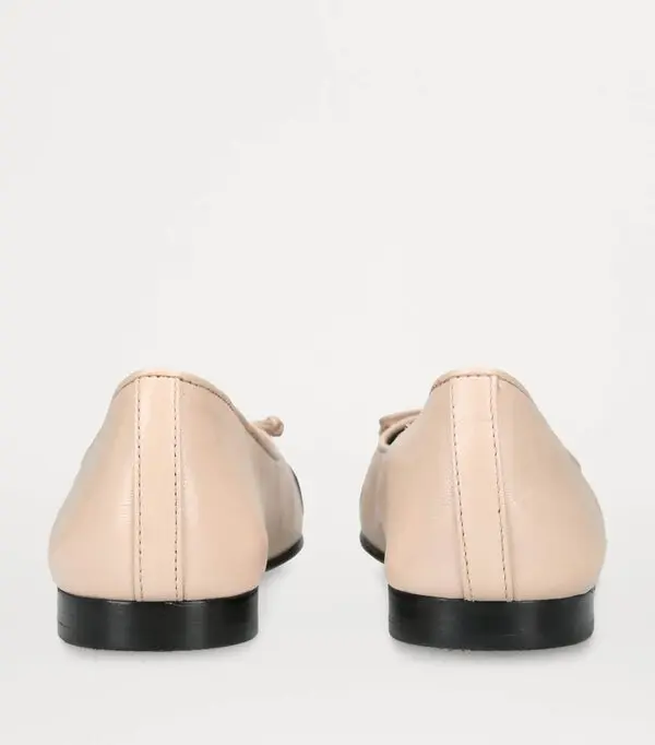 Tory Burch Leather Bow Ballet Flats