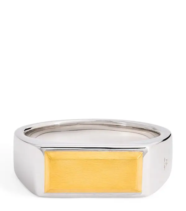 Tom Wood Sterling And Yellow Gold Peaky Ring - Silver
