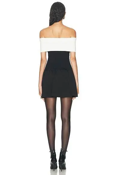 SELF-PORTRAIT Knit Bow Mini Dress
