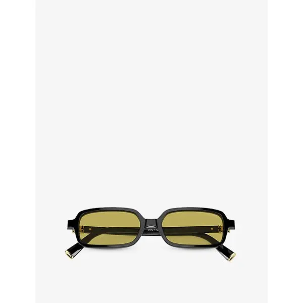 Miu Miu Mu 11zs Rectangle Sunglasses - Black