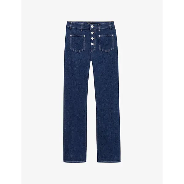 Maje High-rise Bootcut Denim Jeans