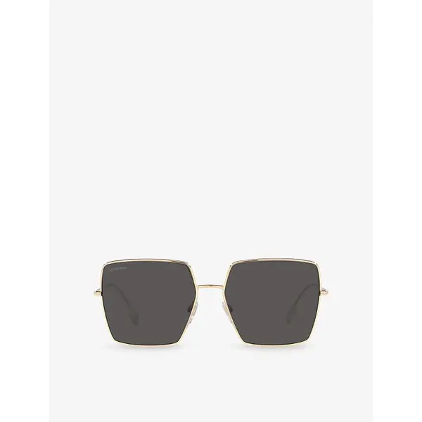 Burberry Be3133 Daphne Square-frame Sunglasses - Gold