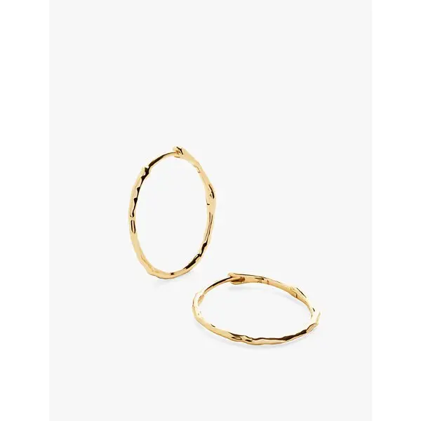 Monica Vinader Siren Medium Hoop Earrings - Yellow Gold