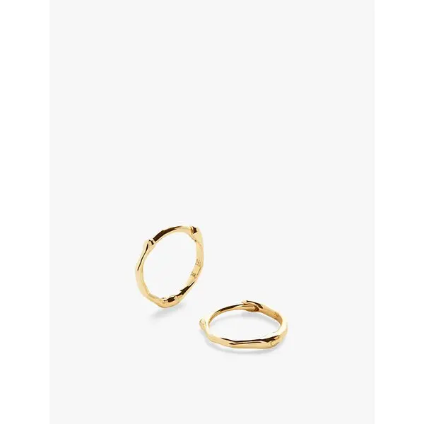 Monica Vinader Siren Mini Huggie Earrings - Yellow Gold