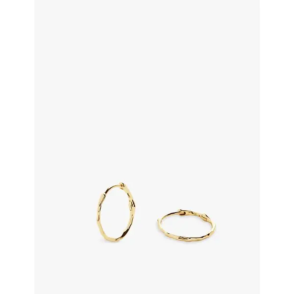 Monica Vinader Siren Medium Hoop Earrings - Yellow Gold