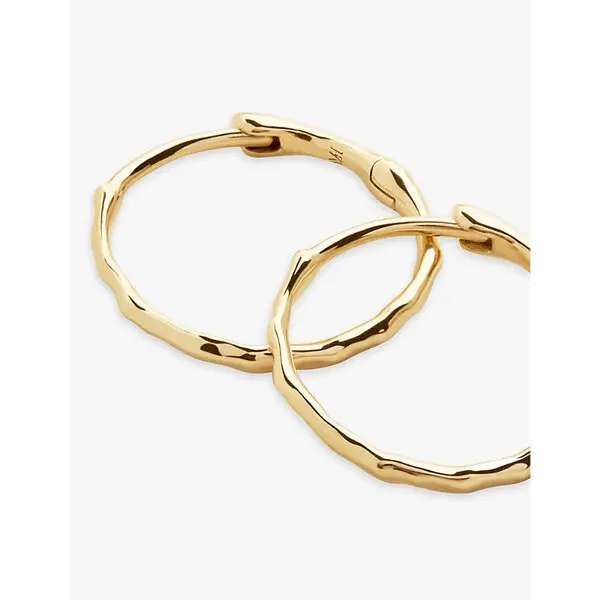 Monica Vinader 14ct Hoop Earrings - Yellow Gold