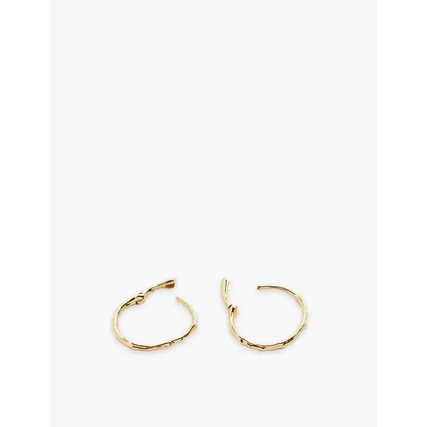 Monica Vinader 14ct Hoop Earrings - Yellow Gold